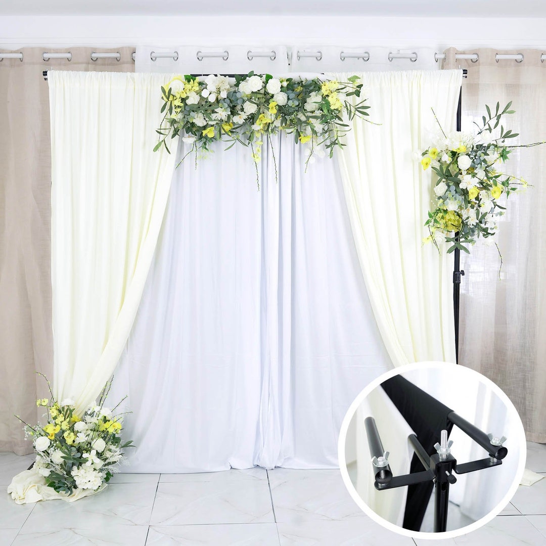 10ft Triple Cross Bar Backdrop Stand, DIY Adjustable Heavy Duty ...