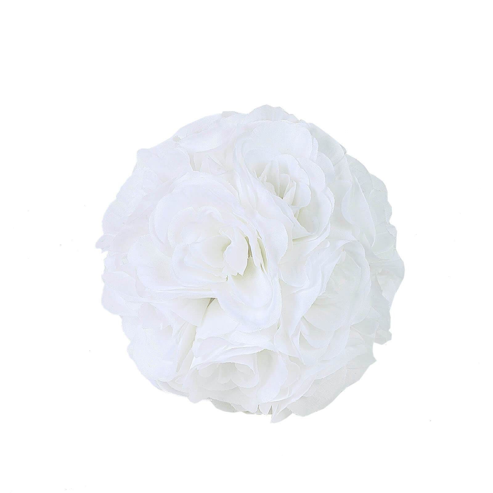 2 Pack 7 White Flower Ball Rose Kissing Balls - Etsy