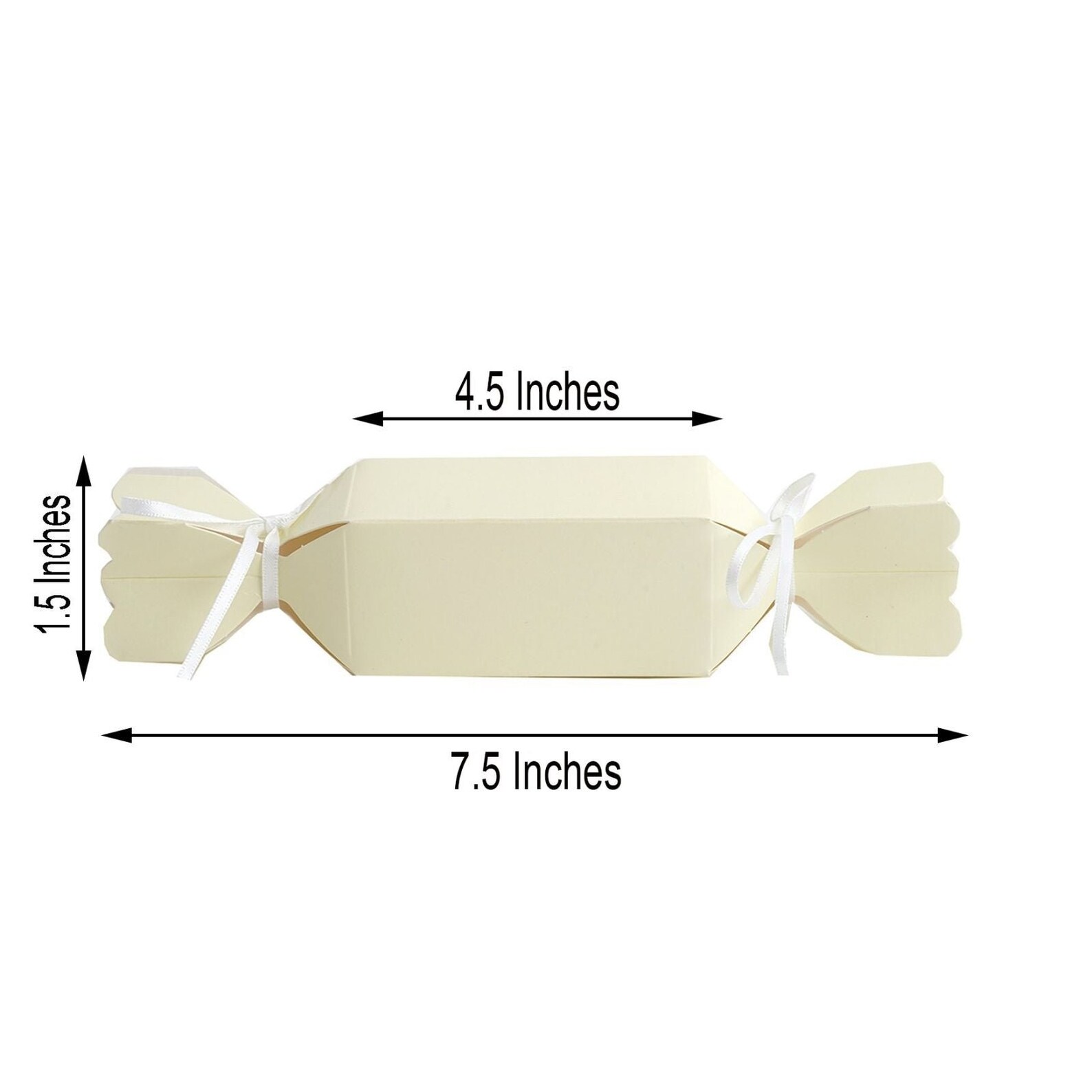 25 Pack Ivory Candy Shape Favor Boxes With Satin Ribbon - Etsy