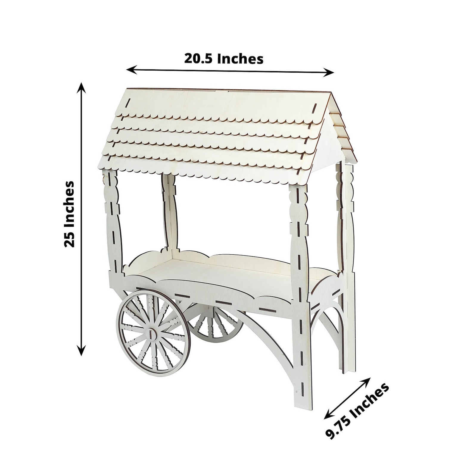 25" Mini Natural Wooden Candy Cart Sweet Stall Display Stand, Wooden ...