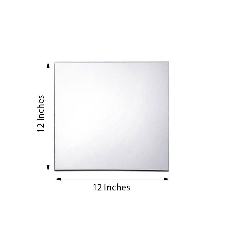 Set of 4 | 12" Square Glass Mirrors, Decorative Mirrors, Square Mirrors ...