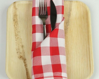 Red and White Check Gingham Napkin Polyester - Etsy