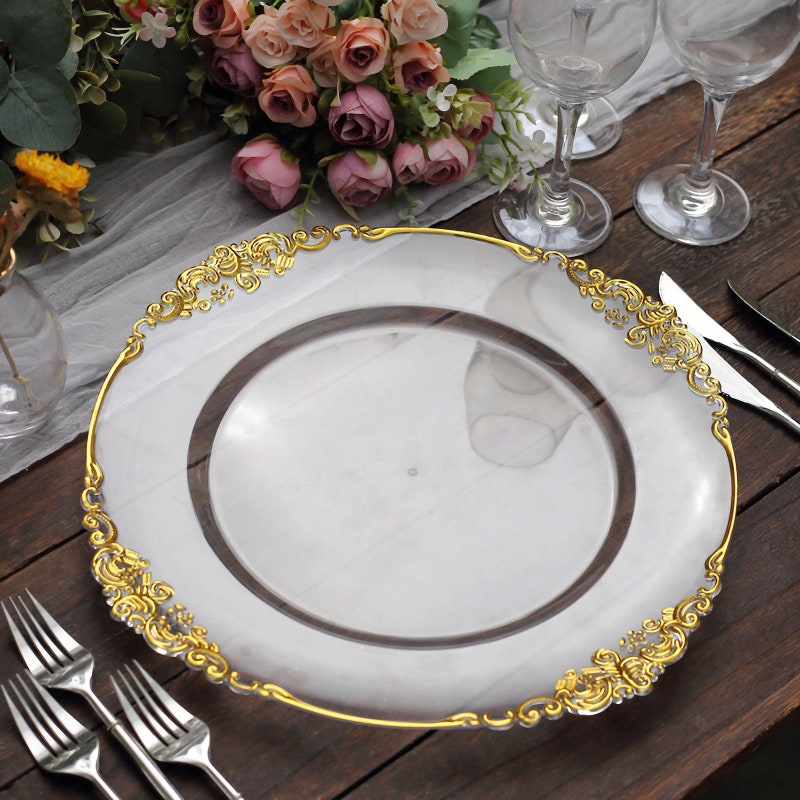 Charger Plates Gold Trim - Etsy
