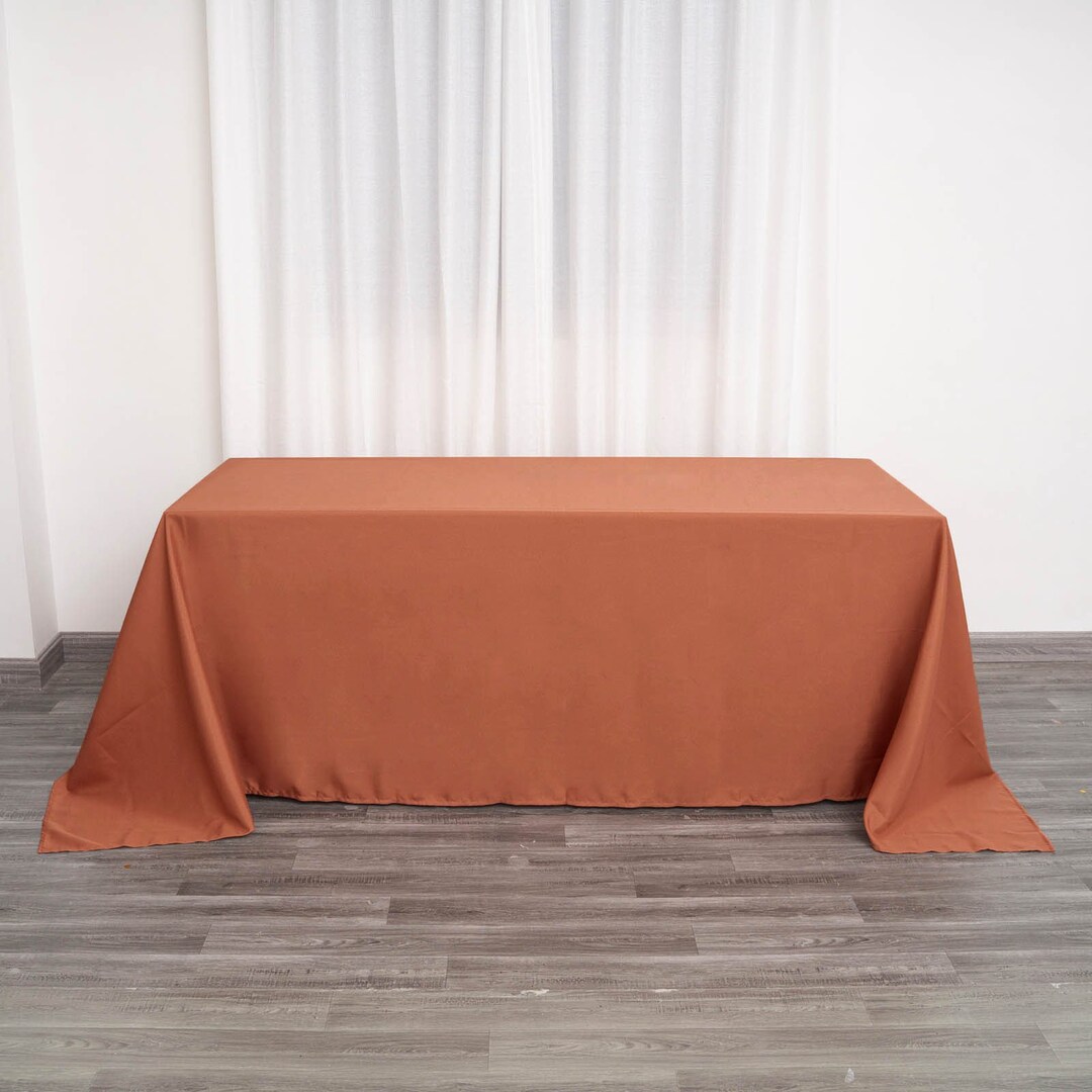 90x132 Rectangular Polyester Tablecloth - Etsy