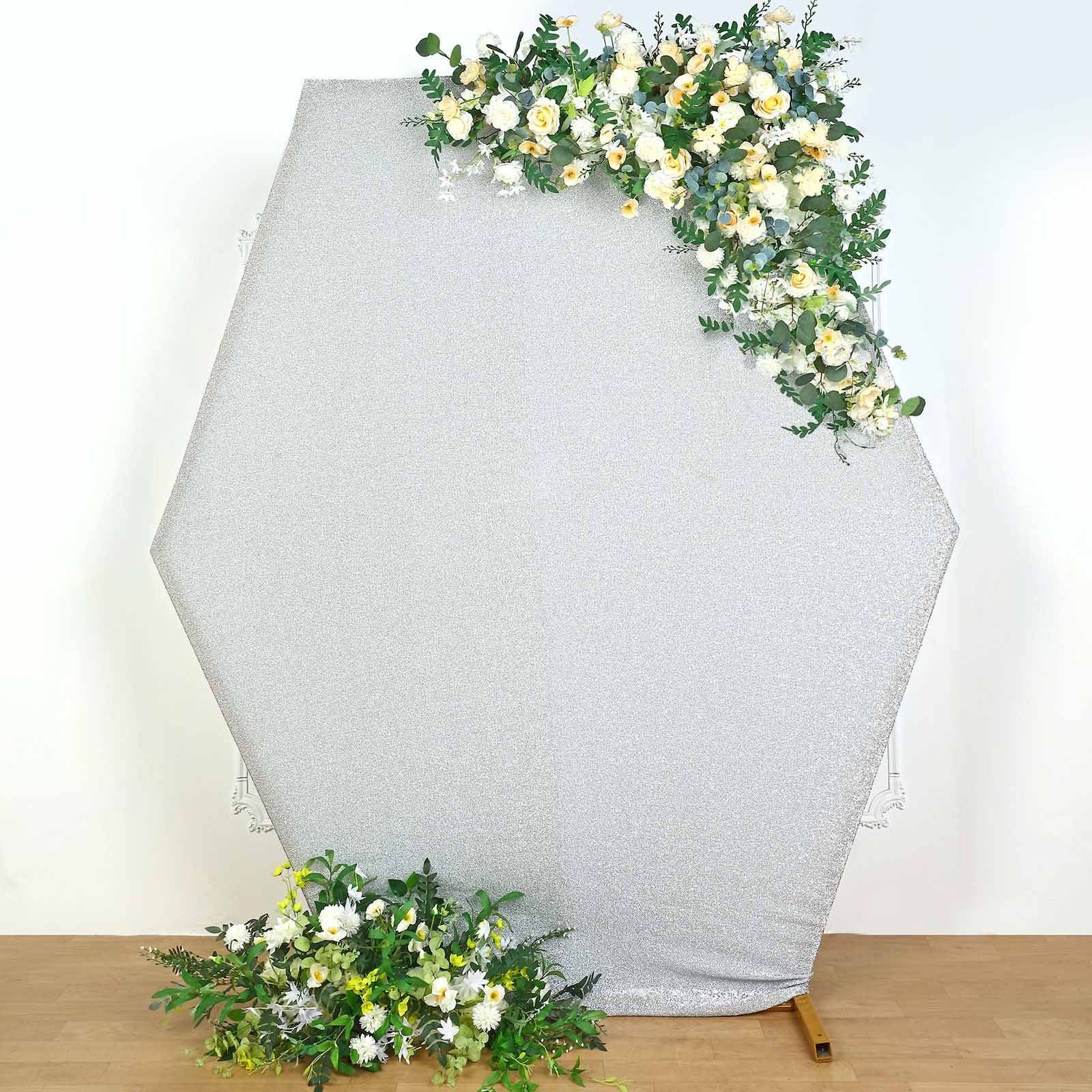 8ft Silver Wedding Arch Backdrop Cover Photography Backdrop | Etsy