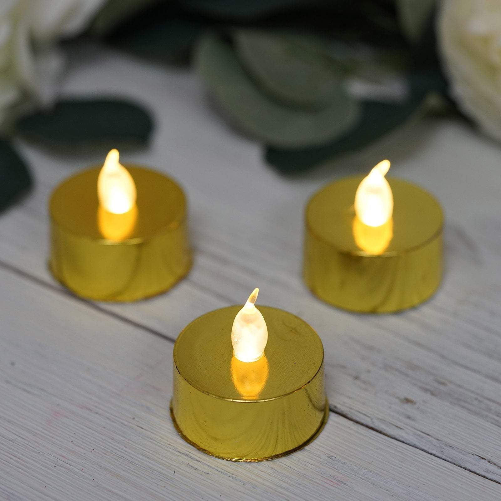 Metallic Gold LED Candles, Flameless Candles, LED Party Candles ...
