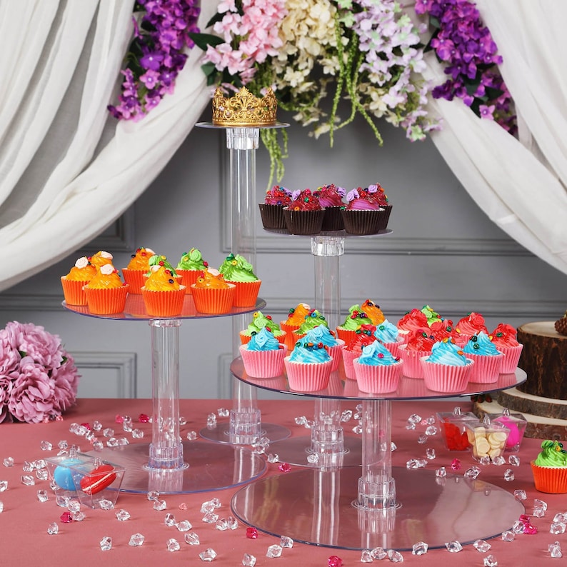 4 Tier 16 Clear Cake Stand Acrylic Glass Cake Stand - Etsy