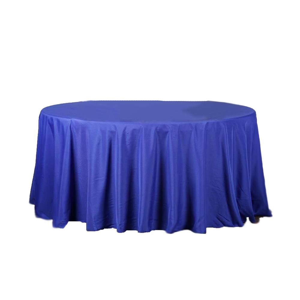 120" Royal Blue Polyester Round Tablecloth - Etsy