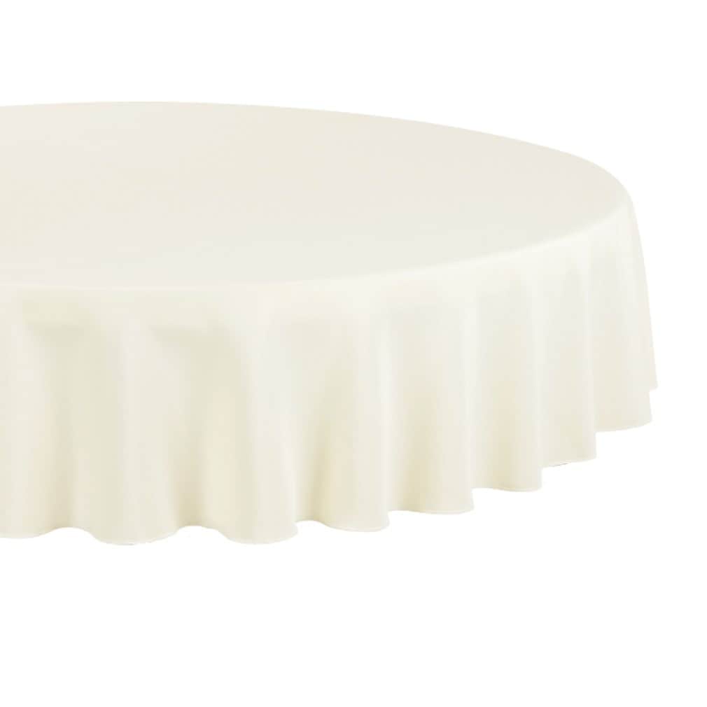 90 Ivory Polyester Round Tablecloth - Etsy