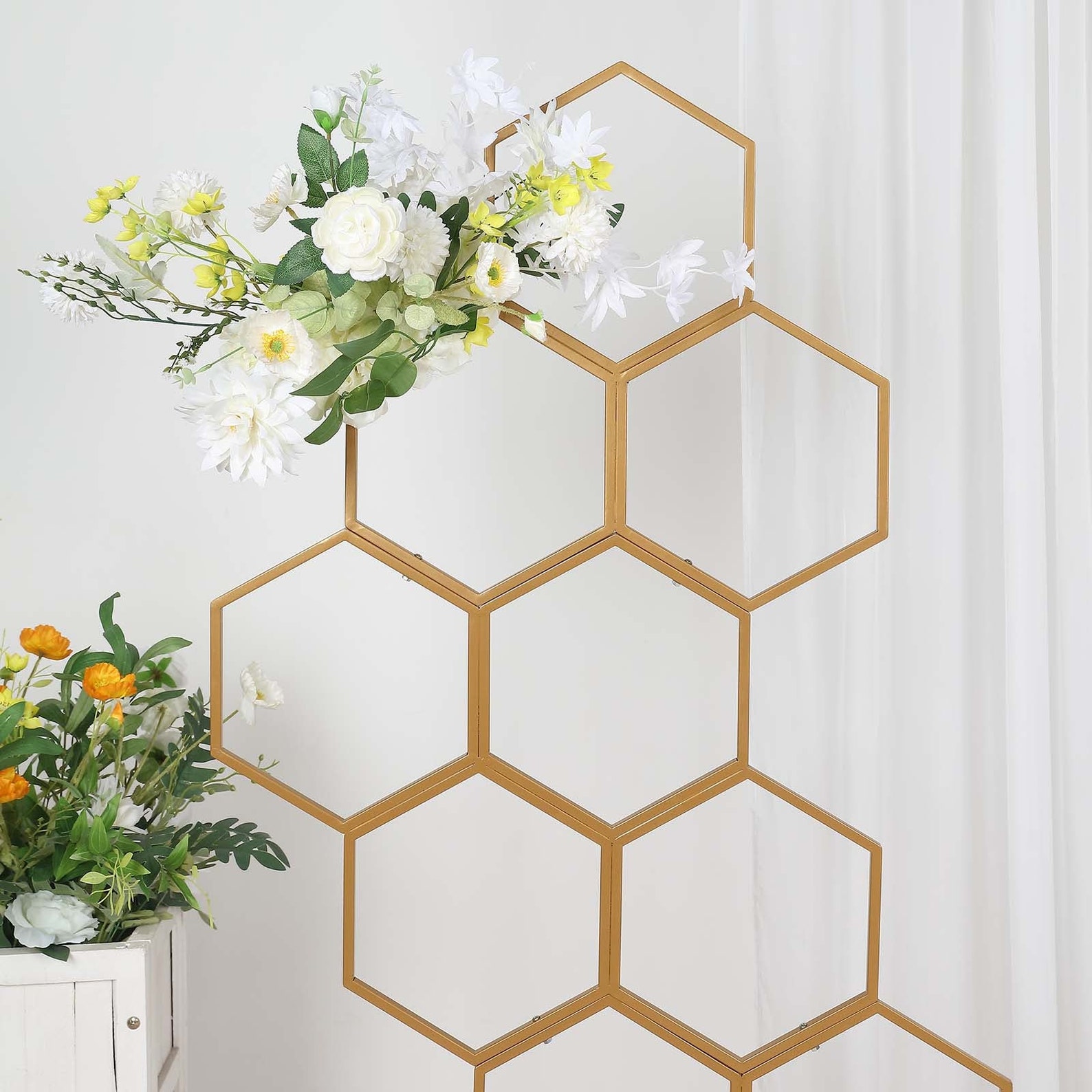 6ft Gold Metal Honeycomb Floor Standing Balloon Display Arch - Etsy