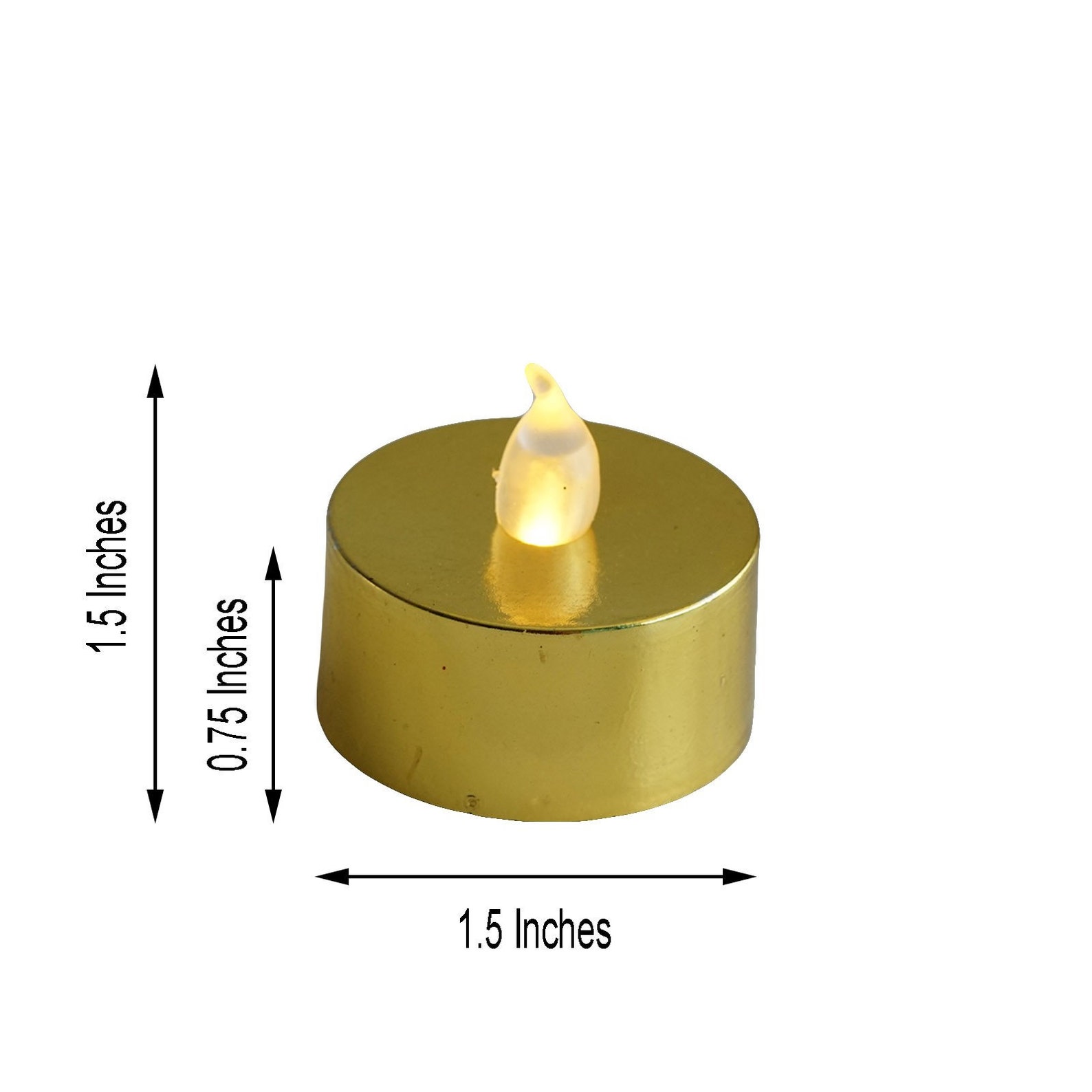 Metallic Gold LED Candles, Flameless Candles, LED Party Candles ...