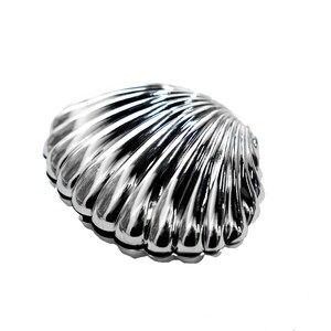 12 Pack Silver Sea Shell Table Top Party Décor, 3.5 Plastic Clams ...
