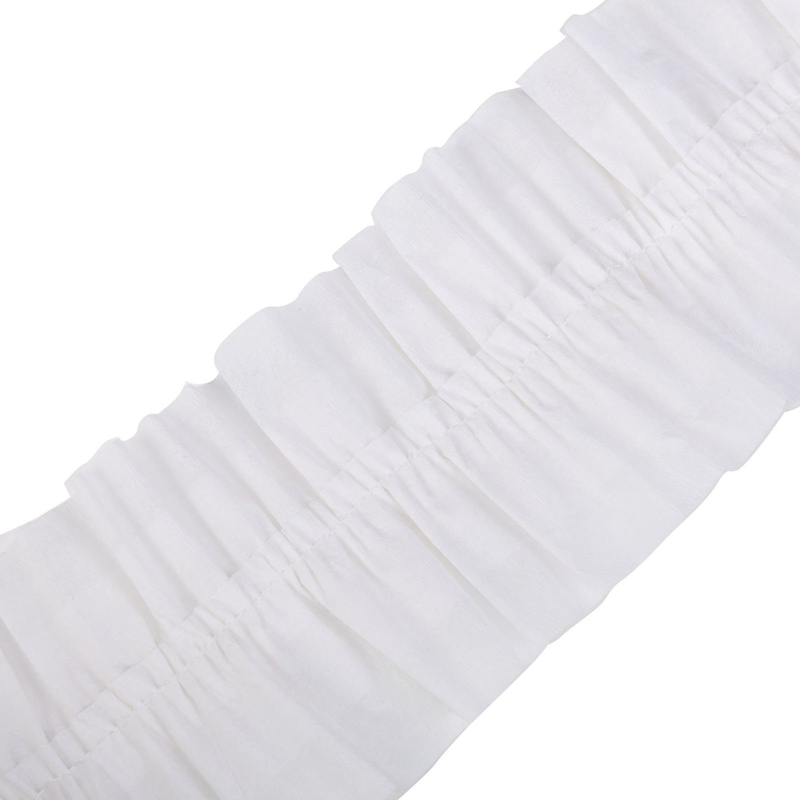 3 Rolls 28 FT White Ruffled Streamers Tissue Paper Garland - Etsy