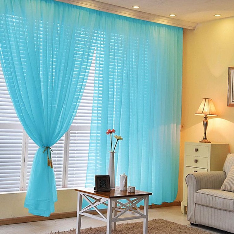 Turquoise Curtain - Etsy