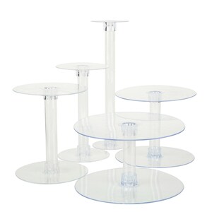5 Tier Clear Cake Stand, Acrylic Cake Stand Riser, Display Stand for ...