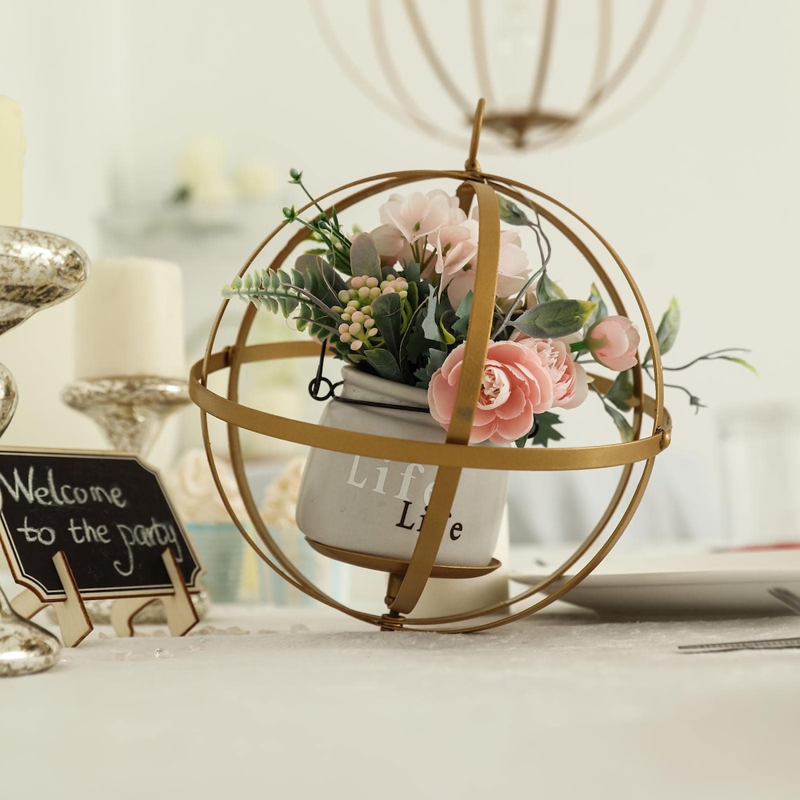 18 Gold Wrought Iron Folding Sphere Round Hoop - Etsy