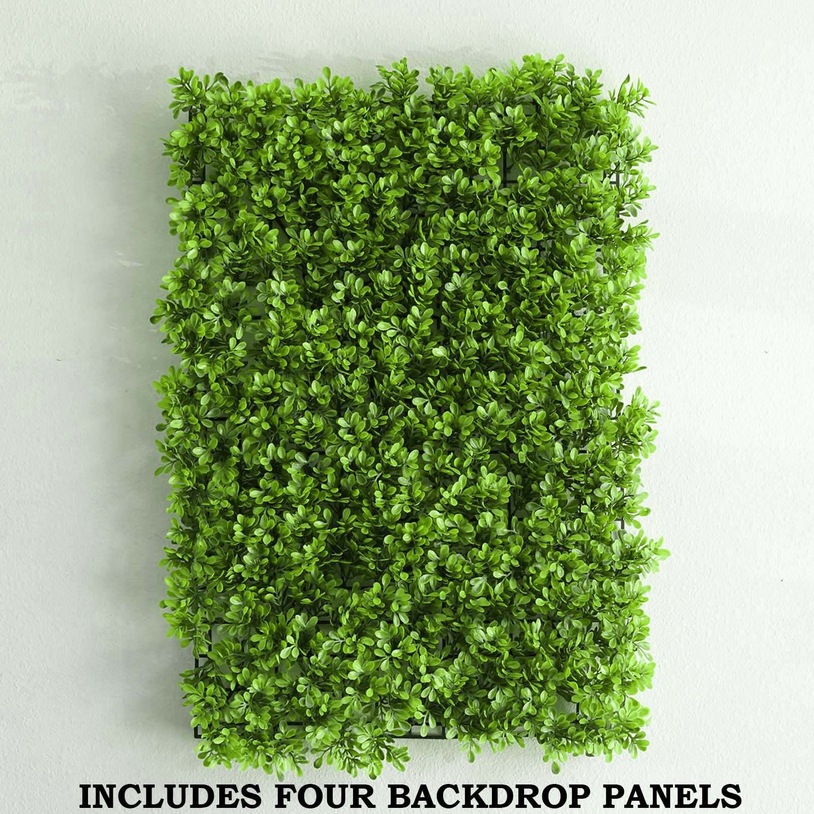 Wedding backdrop Wall Mat Artificial Boxwood Hedge Black Locust and ...