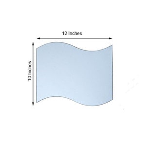 Set of 4 | 12" Wave Glass Mirrors, Decorative Mirrors, Wave Mirrors ...