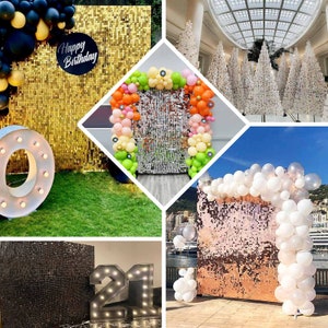 10sq.ft Silver Square Shimmer Sequin Wall Backdrop Panels, Photography ...