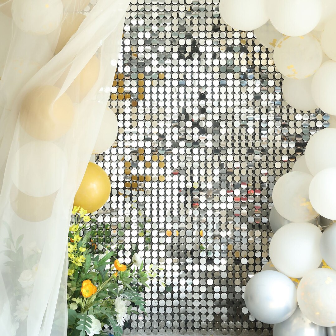10 Sequin Panels for Backdrop by Blush Blooms Decor Silver - Etsy