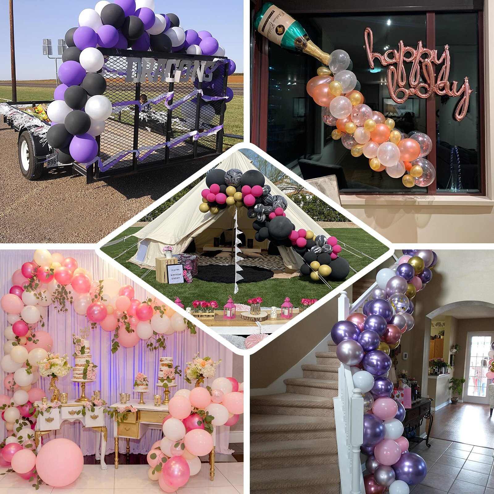 16FT Balloon Decoration Strip, Plastic Strips, Balloon Tape, DIY Tape ...