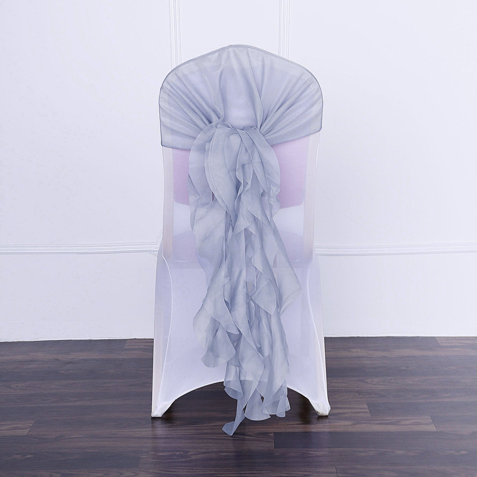 Set of 6 Strands Dusty Blue Chiffon Sash for Chair Decor - Etsy