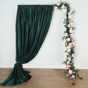 Hunter Green Velvet Backdrop, Photo Booth Backdrop Velvet Curtain ...