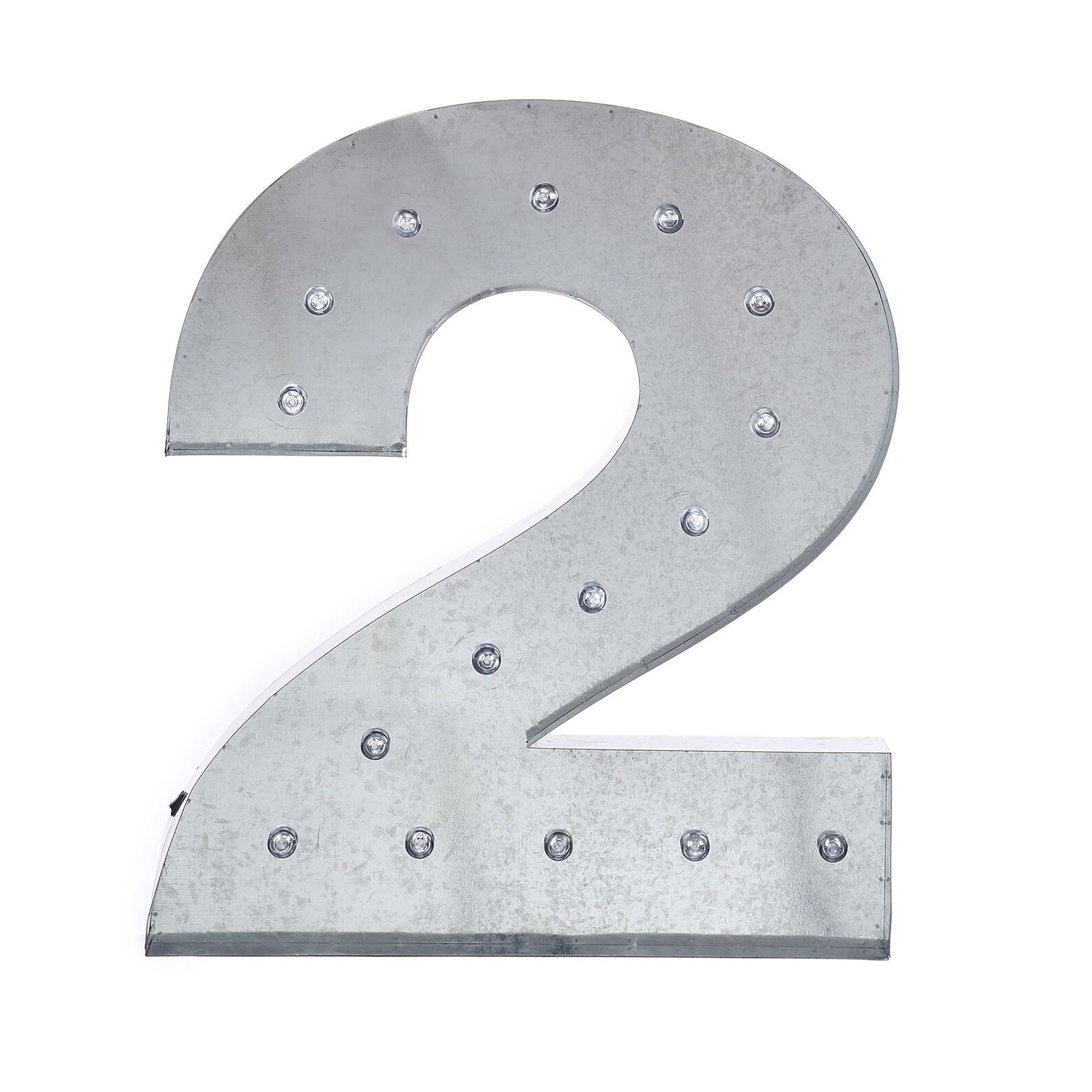 20 Vintage Metal Marquee Number Lights Cordless With - Etsy