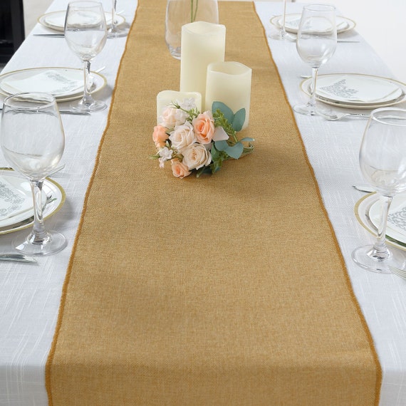 14x108 Gold Boho Chic Rustic Table Runner Faux - Etsy