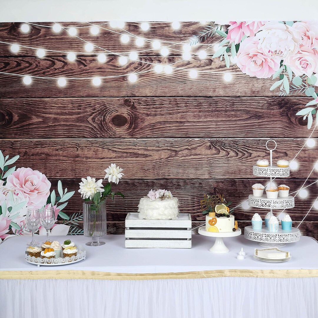 5ftx7ft | Wood Vinyl Party Backdrop, Wooden Floor Board Photo Backdrop ...