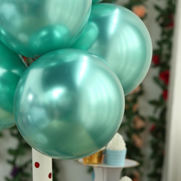 Green Metallic Balloons - Etsy