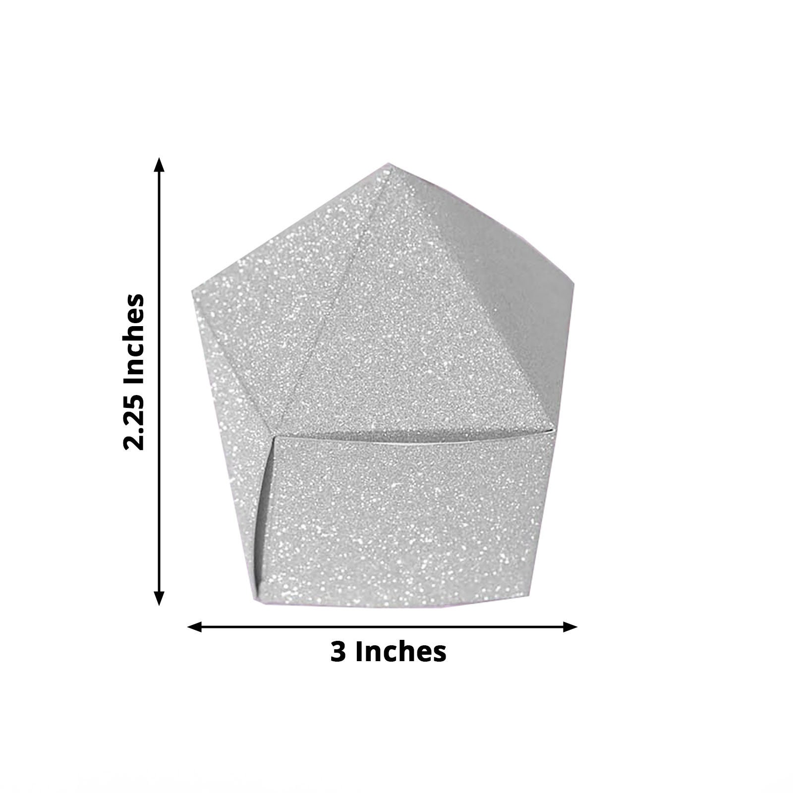 25 Pack Silver Glittered Wedding Favor Boxes Party Favor | Etsy