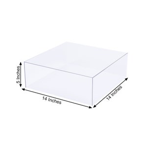 14"x14" | Clear Acrylic Cake Box Stand, Transparent Display Box ...