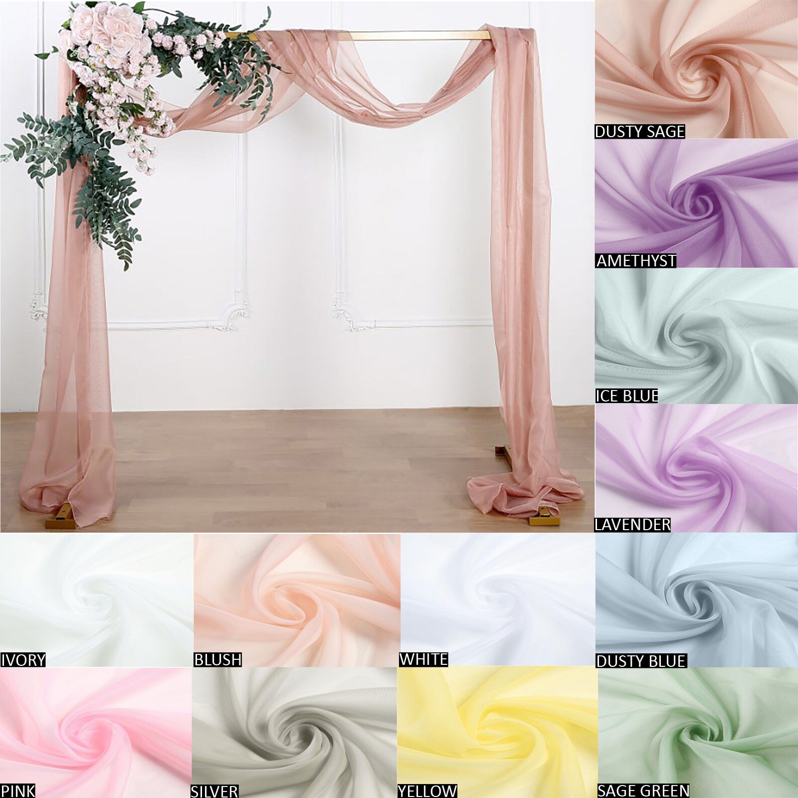 Sheer Organza Curtain Panels Window Scarf Valance Curtains | Etsy