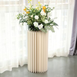 32" Ivory Wedding Props Stage Origami Round Pillar Set Baby Shower ...