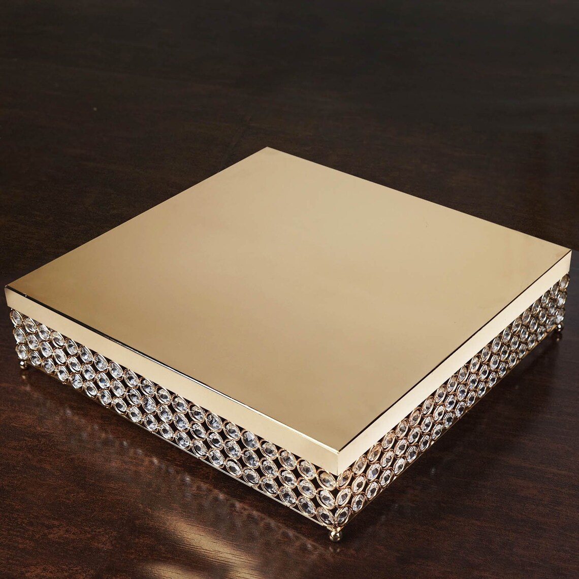 16 Gold Cake Stand Crystal Beaded Metal Cake Stand | Etsy