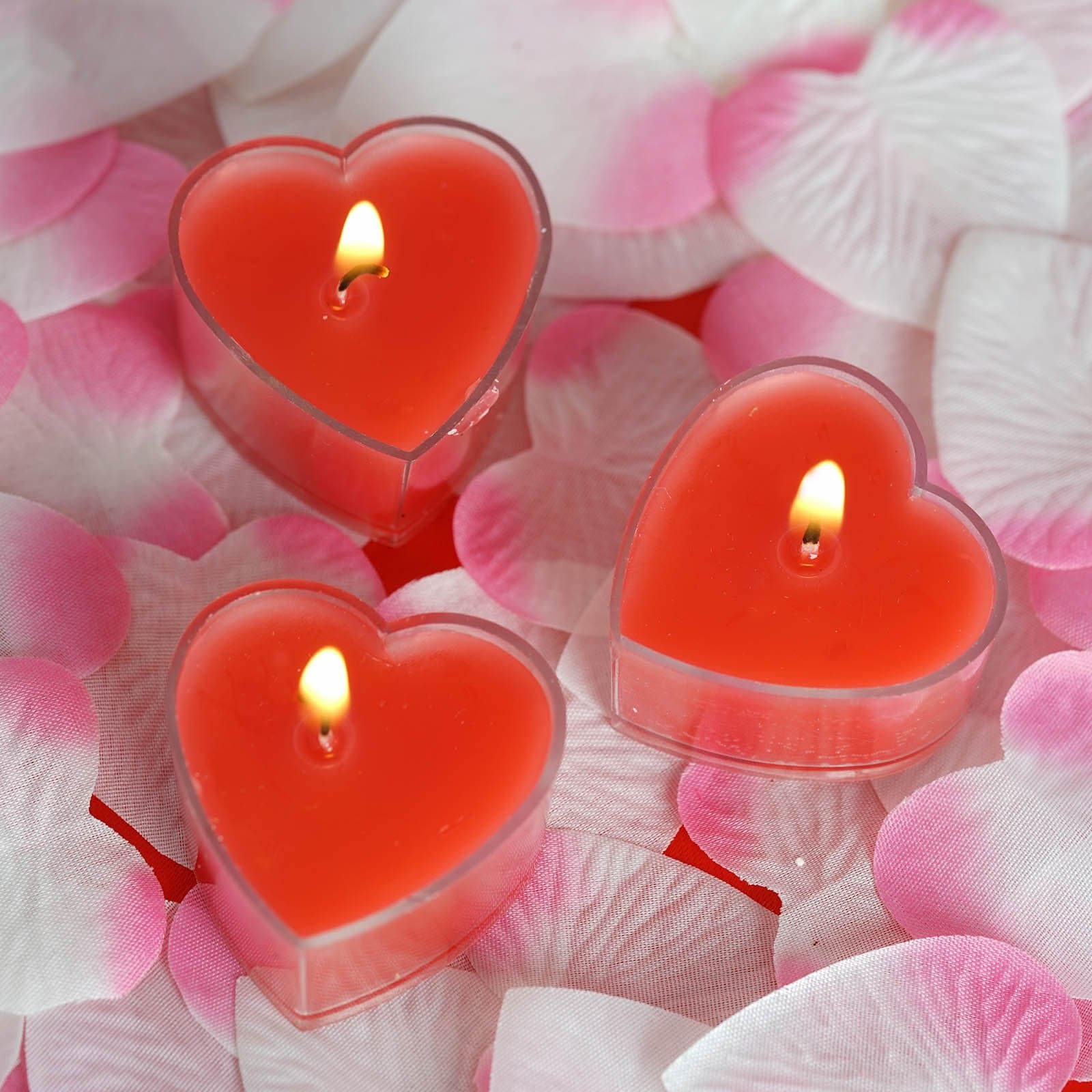 12 Pack Red Heart Candles Love Tealight Candles Small - Etsy
