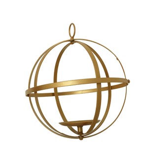 8 Gold Wrought Iron Folding Sphere Round Hoop Centerpiece or Hanging ...