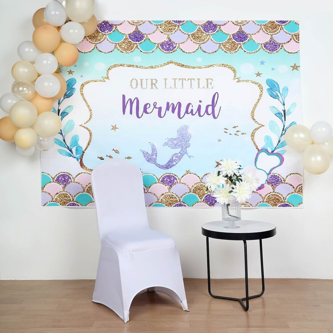 5ftx7ft Little Mermaid Vinyl Backdrop, Photo Booth Backdrop Mermaid ...