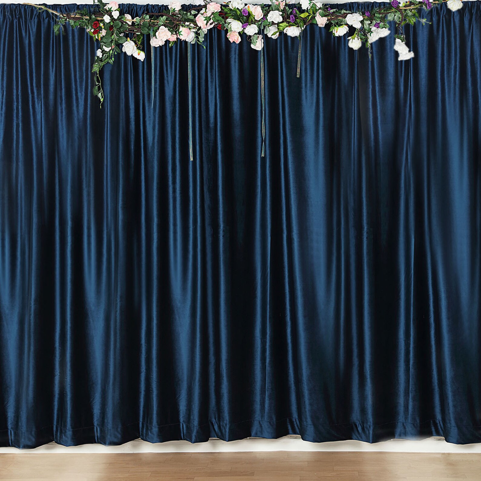 Navy Blue Velvet Backdrop, Photo Booth Backdrop Velvet Curtain Drapes ...