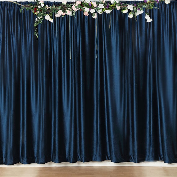 Navy Blue Velvet Backdrop Photo Booth Backdrop Velvet Curtain - Etsy