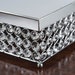 16" Silver Cake Stand, Crystal Beaded Metal Cake Stand Riser, Square ...
