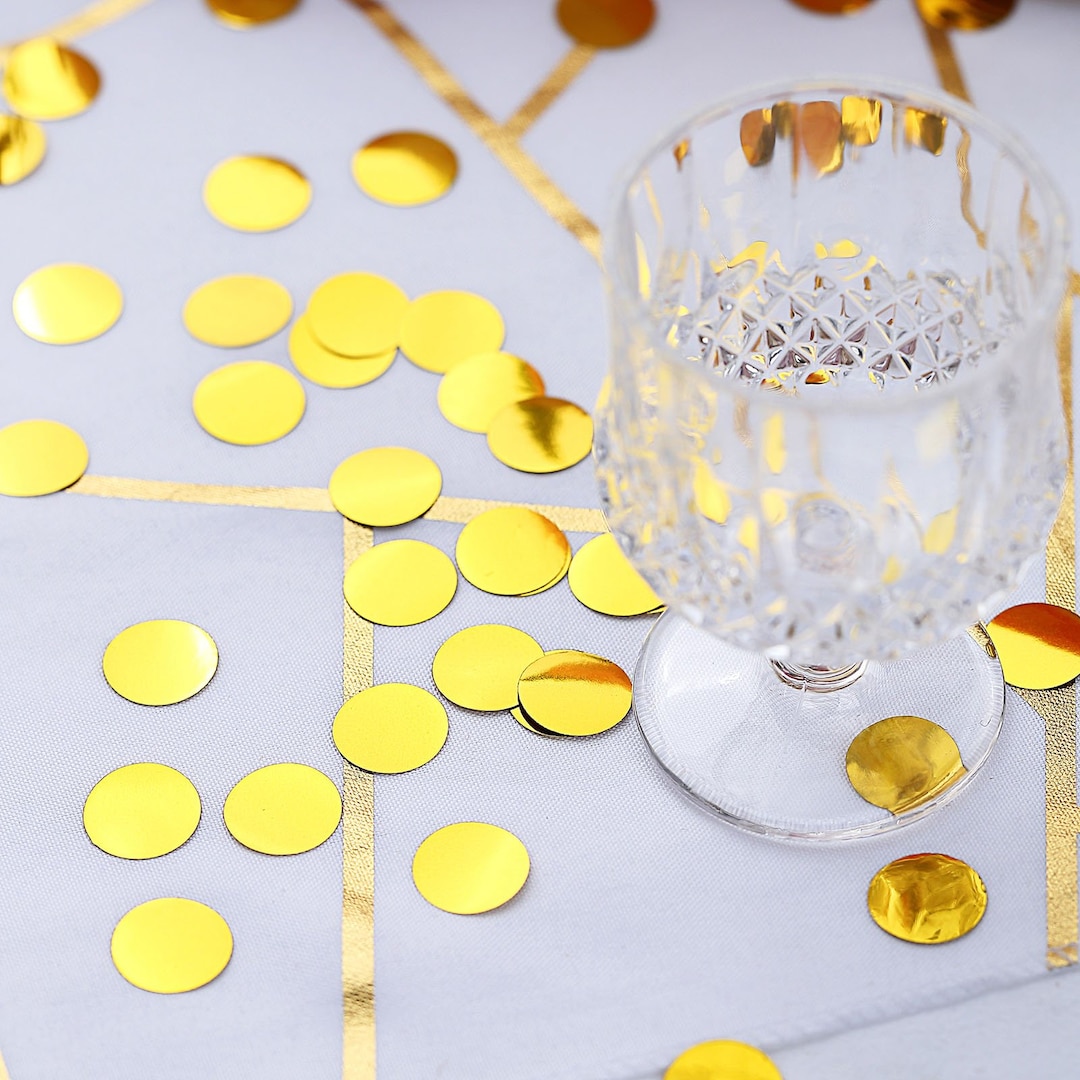 18 Grams | Gold Round Foil Metallic Table Confetti Dots, Balloon ...