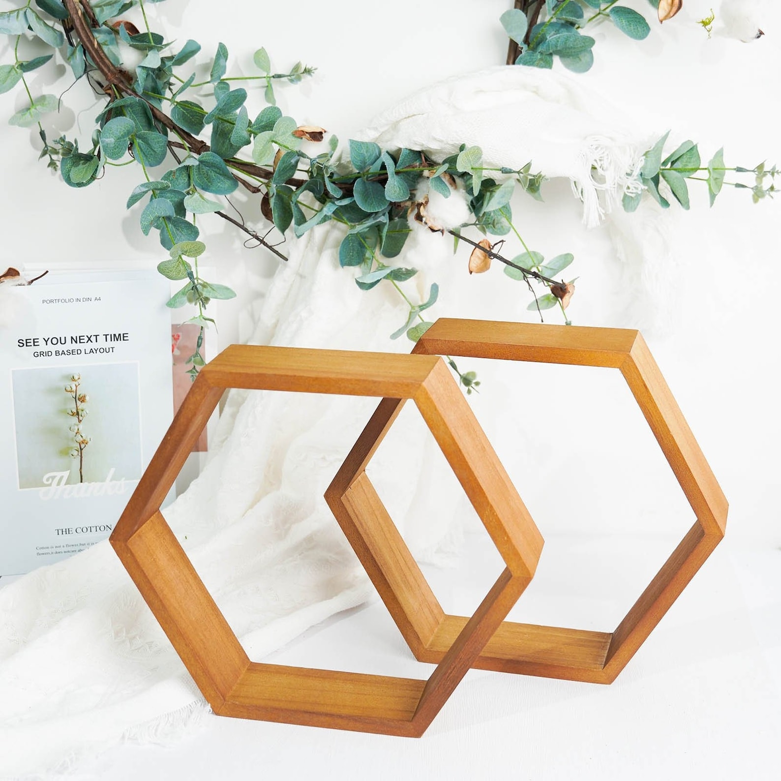 2 Pack 9 Tall Hexagon Display Shelf Geometric - Etsy
