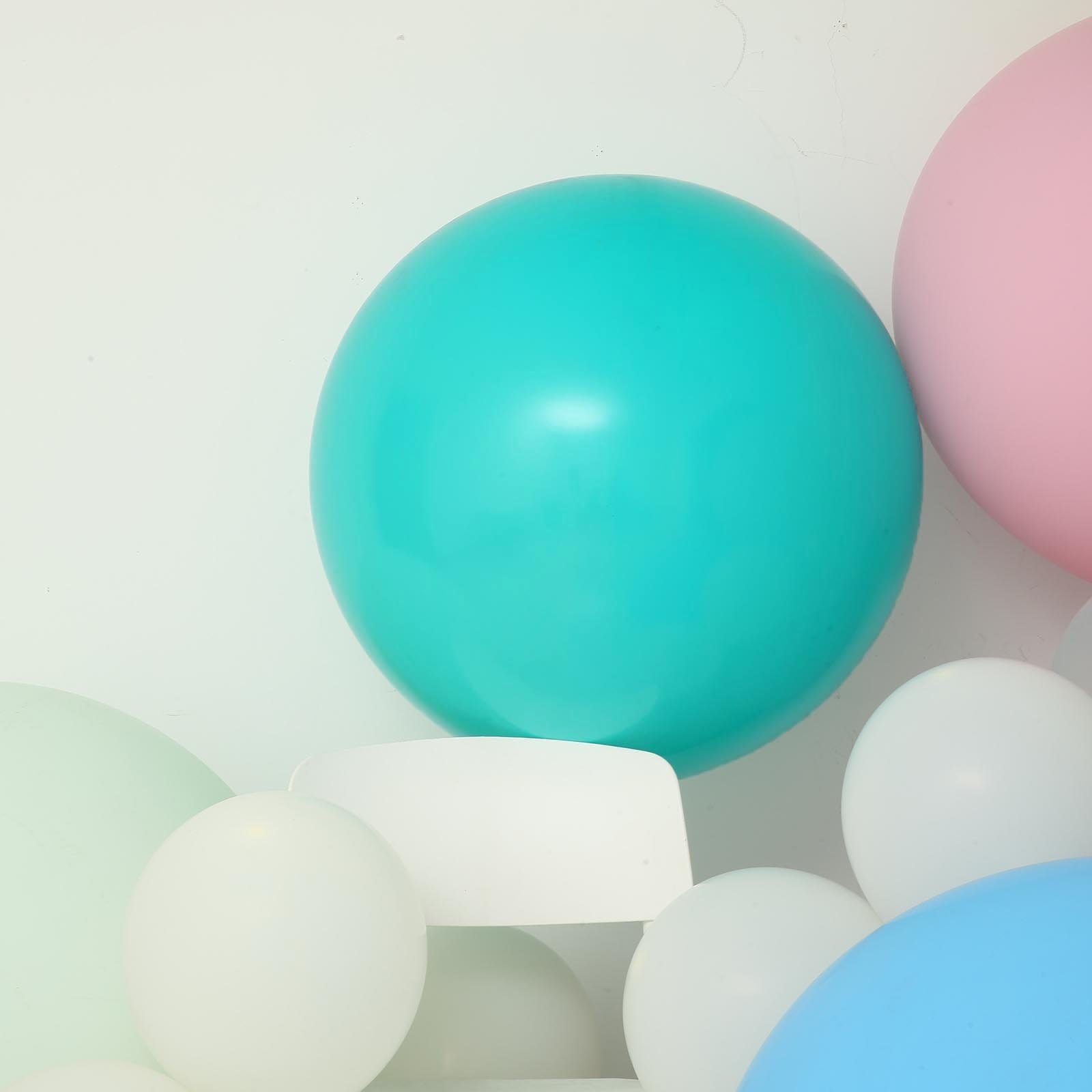 2 Pack - 32" Pastel Turquoise Balloons, Latex Balloons, Matte Color ...