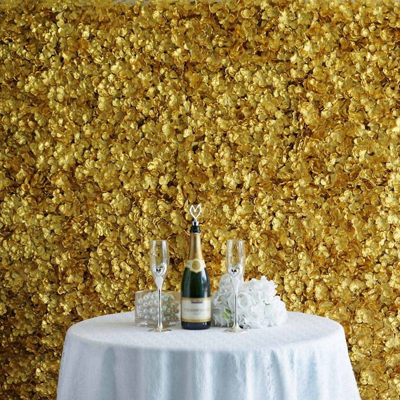 11 Sq Ft 4 Panels Gold Hydrangea Flower Wall Panel for - Etsy