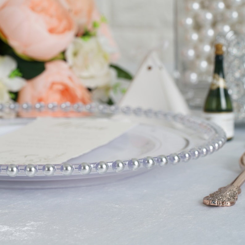 12" Clear Acrylic Charger Plates, Plate Chargers, Round Charger Plates ...