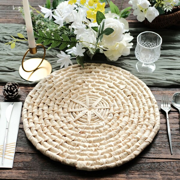 Woven Straw Placemats - Etsy