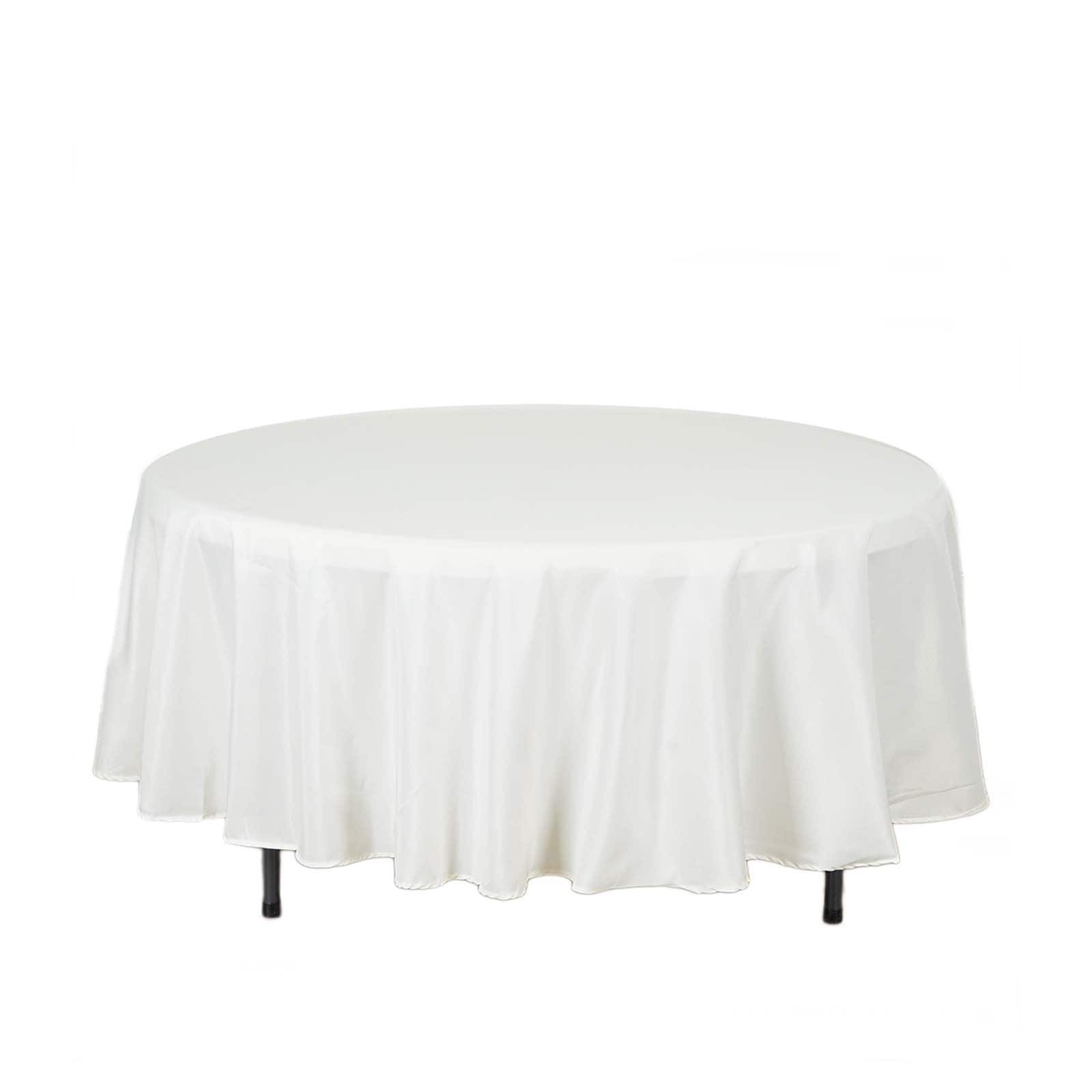 108 Ivory Polyester Round Tablecloth | Etsy