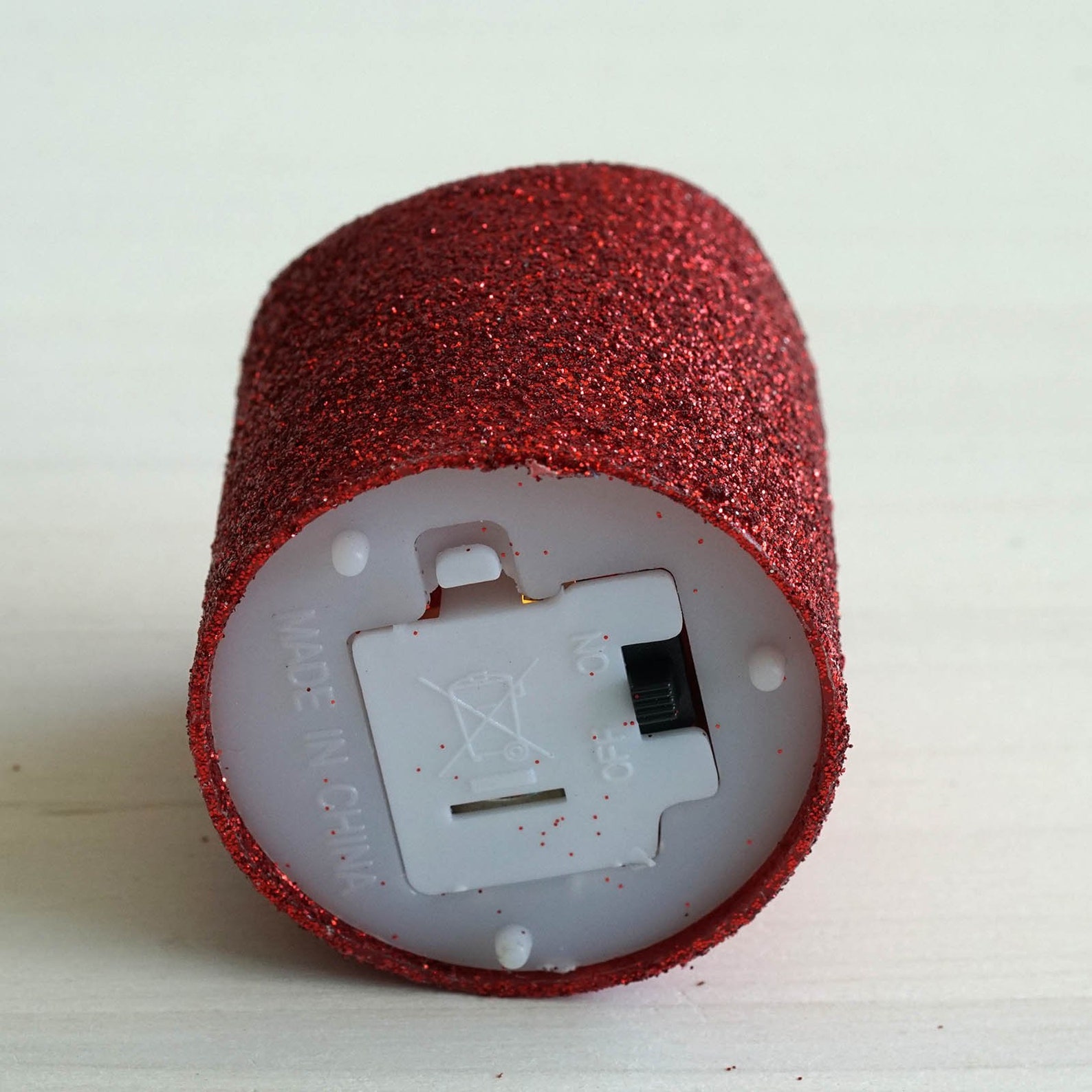 12 Pack Red Glitter LED Flameless Candles, Battery Operated Votive ...